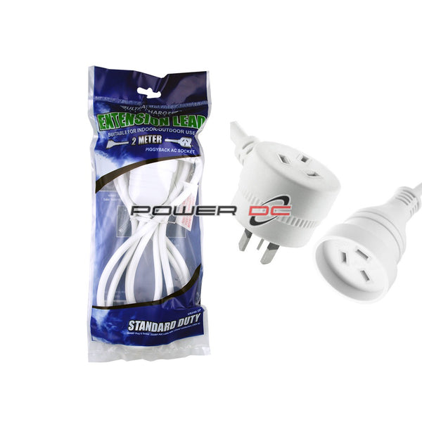 EXTENSION LEAD - 2 METRE PIGGY BACK - ULTRACHARGE - WHITE – Blue ...