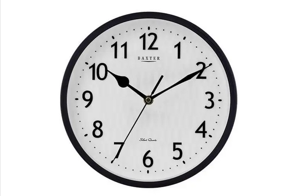 CLOCK - WALL CLOCK - 25CM EMORY 3D FOIL BLACK - BAXTER – Blue Mountains ...
