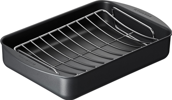 ROASTING DISH - SMALL WITH RACK - 34x22x3.25L - SCANPAN – Blue ...