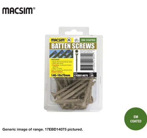 BATTEN SCREWS - EM COATED - BUGLE SELF EMBEDDING HEAD - 14g x 100MM ...
