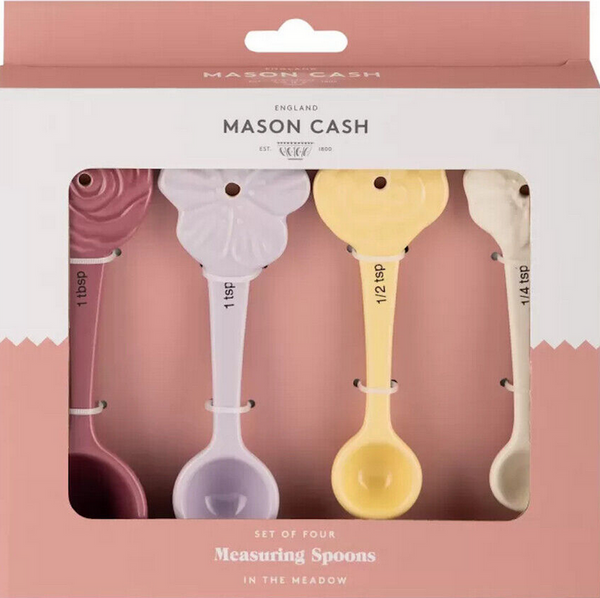 MEASURING SPOONS - SET OF 4 - CERAMIC - IN THE MEADOW PATTERN - MASON ...