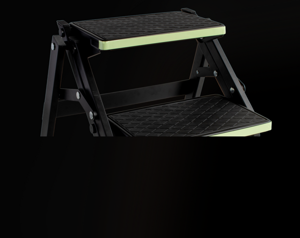 STEP - 2 STAGE ALUMINIUM FOLDING FRAME - BLACK - SUPEX – Blue Mountains ...
