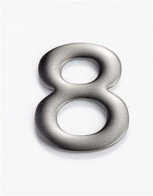 NUMERAL - No. 8 - SELF ADHESIVE - STAINLESS STEEL - 50mm – Blue ...