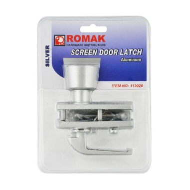 SCREEN DOOR LATCH - SILVER - ROMAK – Blue Mountains Camping