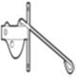 GATE LATCH - D TYPE - GALVANISED – Blue Mountains Camping