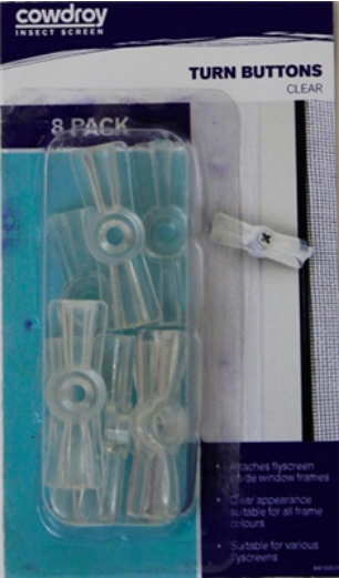 FLYSCREEN TURN BUTTON - 30mm - 8 PACK - CLEAR PLASTIC – Blue Mountains ...